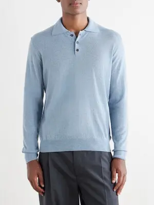 SLOWEAR Cashmere-blend Polo Sweater