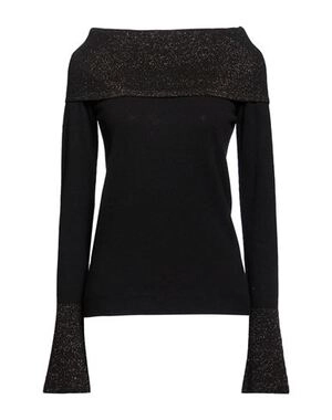 Chiara Boni La Petite Robe Wool, Viscose, Cashmere, Polyamide, Metallic Fiber Off-the-shoulder Sweater - Black
