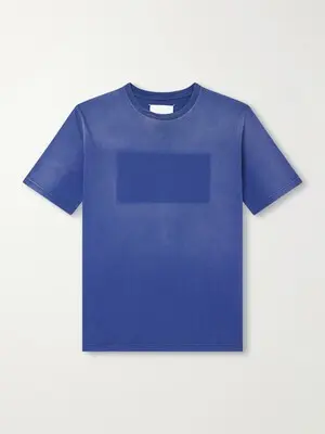 MAISON MARGIELA Printed Cotton-jersey T-shirt - Blue