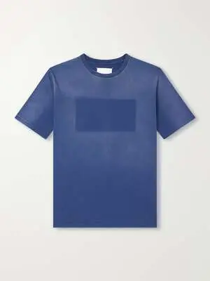 MAISON MARGIELA Printed Cotton-jersey T-shirt - Navy
