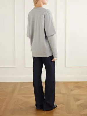 Tibi Layered Cotton-jersey T-shirt