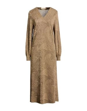 Momoni Midi Dress Size Viscose, Polyamide, Metallic Fiber - Beige