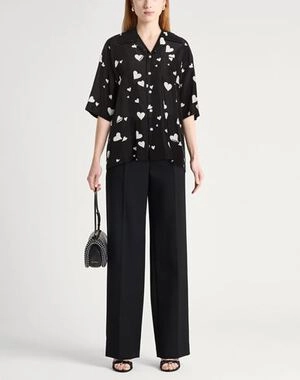 Marni Silk Heart Print Camp Collar Shirt