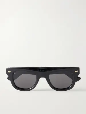 Bottega Veneta Bold Ribbon Stud D-frame Sunglasses - Black