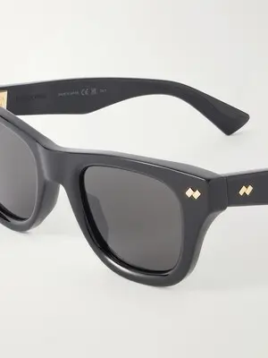 Bottega Veneta Bold Ribbon Stud D-frame Sunglasses