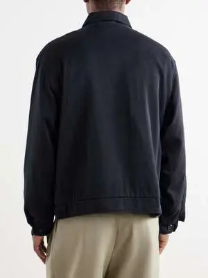 A.PRESSE Silk-blend Gabardine Bomber Jacket