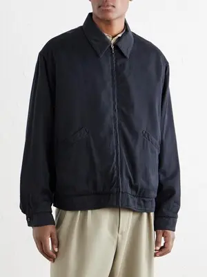 A.PRESSE Silk-blend Gabardine Bomber Jacket