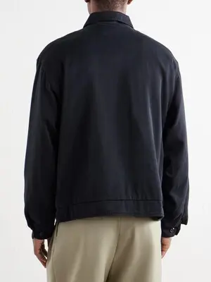 A.PRESSE Silk-blend Gabardine Bomber Jacket