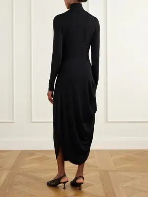 Proenza Schouler White Label Imogen Jersey Turtleneck Midi Dress - Black
