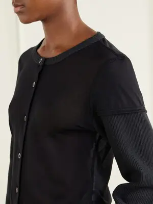 Our Legacy Layered Cotton-blend Cardigan - Black