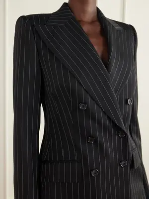Dolce & Gabbana Pinstripe Wool-blend Double-breasted Blazer