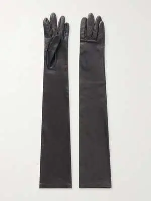 Balenciaga Leather Gloves - Black