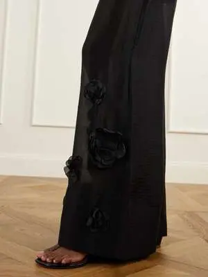 Aje Cloudscape Flower-appliqué Wide-leg Pants