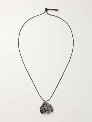 Gabriela Hearst Ceramic Pendant Cord Necklace - Black
