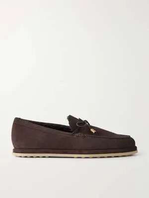 TOD'S Suede Lace-up Loafers - Chocolate
