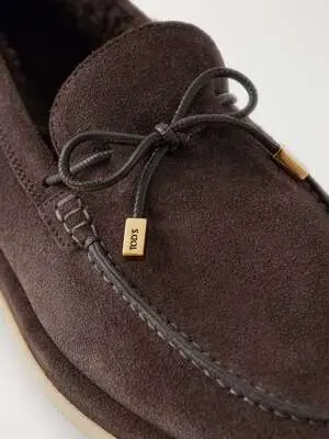 TOD'S Suede Lace-up Loafers