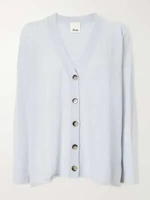 ALLUDE V-neck Cashmere Cardigan - Blue