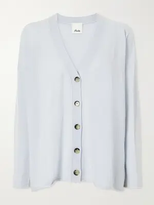 ALLUDE V-neck Cashmere Cardigan - Blue