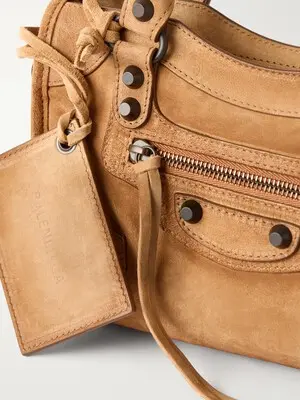 Balenciaga Le City Mini Suede Shoulder Bag