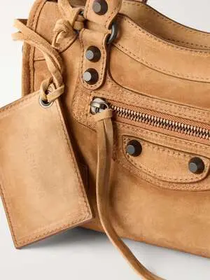 Balenciaga Le City Mini Suede Shoulder Bag