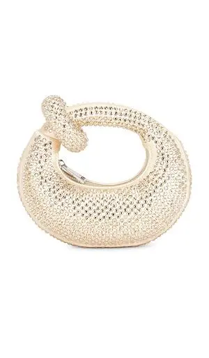 Jw Pei Abacus Artificial Crystal Mini Top Handle In Metallic Gold - Yellow