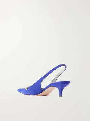 Balenciaga 45 Studded Suede Pumps