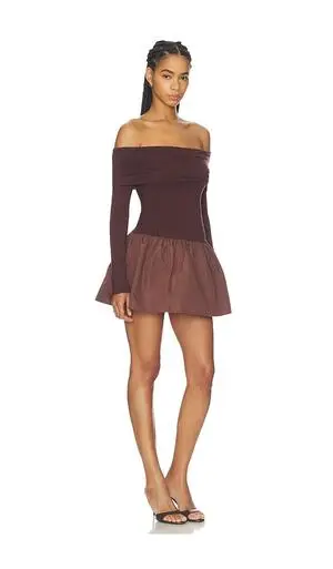 ALL THE WAYS Madley Mini Dress In Brown