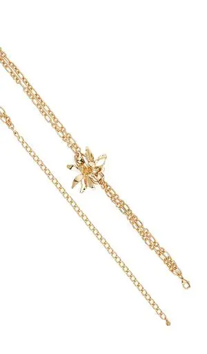 Ettika Floral Chain Belt In Metallic