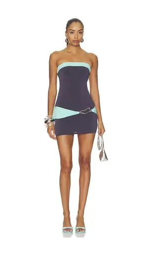 TIGER MIST Eos Color Blocked Mini Dress - Blue