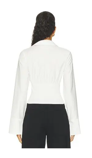ALL THE WAYS Amika Fitted Button Up Top