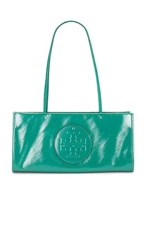 Tory Burch Ella East-west Tote Bag In Teal - Bright Malachite