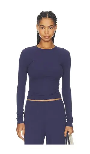 ALL THE WAYS Airlea Long Sleeve Top - Navy