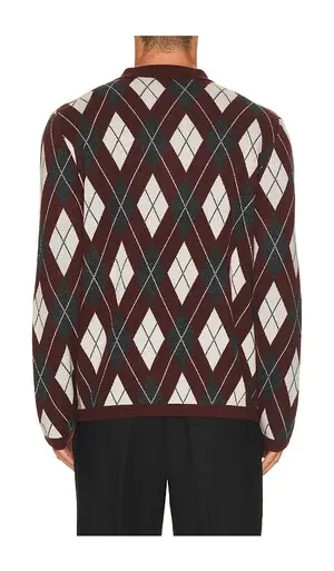 Simkhai Callum Cashmere Argyle Polo In Multi