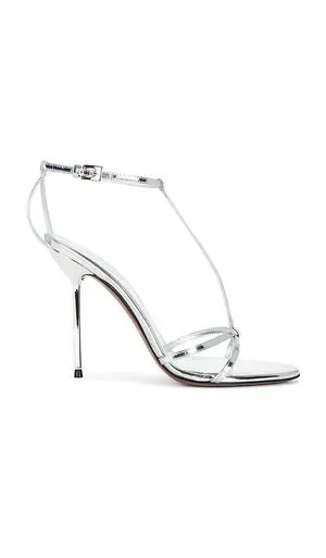 Paris Texas Lidia T-strap Sandal In Metallic - Silver