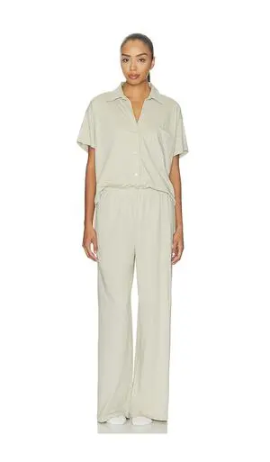 Eberjey Pima Pant Pajama Set In Olive