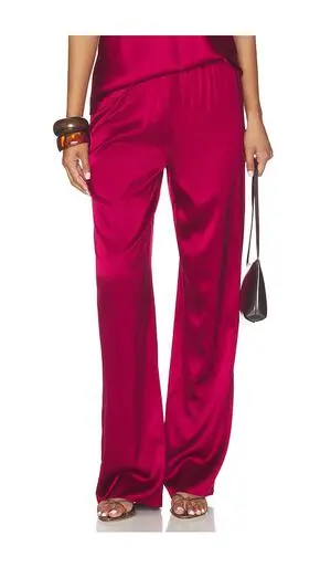 FAVORITE DAUGHTER The Everything Pant In Burgundy - Cranberry
