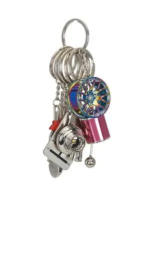 ANTI SOCIAL SOCIAL CLUB Car Part Keychain In Metallic Silver