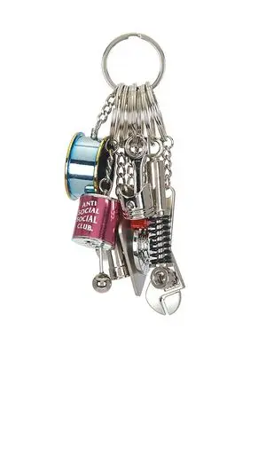 ANTI SOCIAL SOCIAL CLUB Car Part Keychain In Metallic Silver