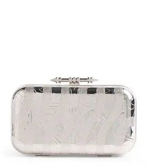 OKHTEIN Chrome And Swarovski Sahra Clutch Bag