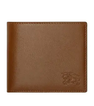 Burberry Pop Check Bifold Wallet - Brown