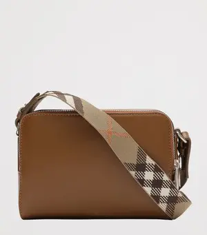 Burberry Leather Check Pop Cross-body Bag
