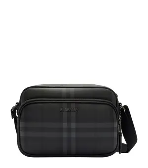 Burberry City Check Pocket Cross-body Bag - Grey