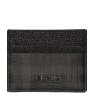 Burberry City Check Card Holder - Grey