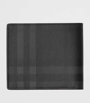Burberry City Check Bifold Coin Wallet