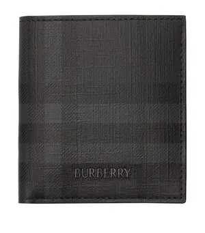 Burberry City Check Folding Card Holder - Grey