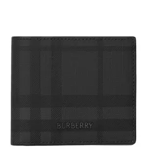 Burberry City Check Bifold Wallet - Navy