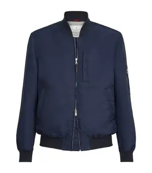 Brunello Cucinelli Waterproof Bomber Jacket - Blue