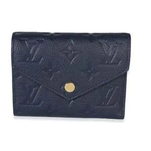 LOUIS VUITTON Navy Monogram Empreinte Victorine Wallet - Blue