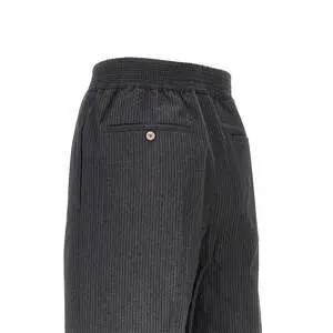 Jacquemus Miami Pin-striped Virgin Wool Twill Wide-leg Pants