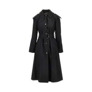 Burberry Nylon Gabardine Trench Coat - Black